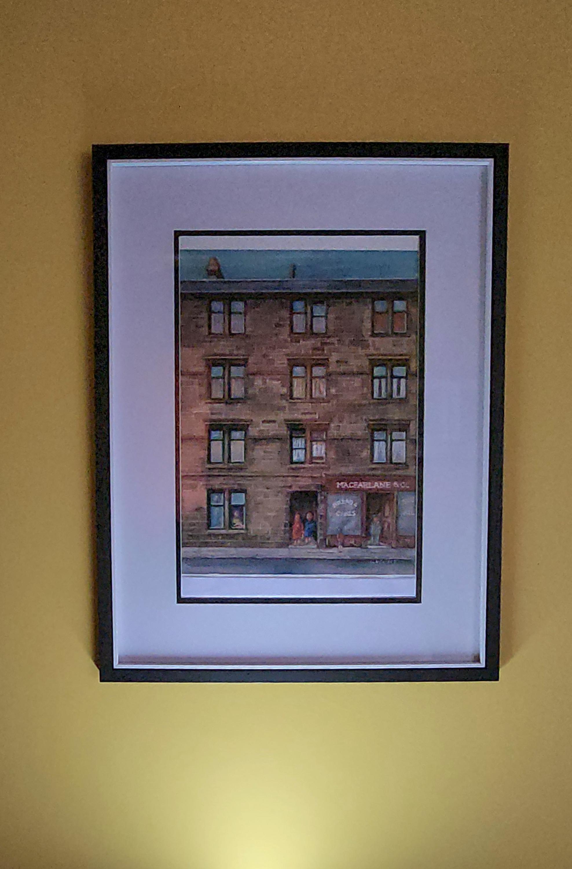 Glasgow Print of 'glasgow Tenement With Shop' by Catherine Neville ...