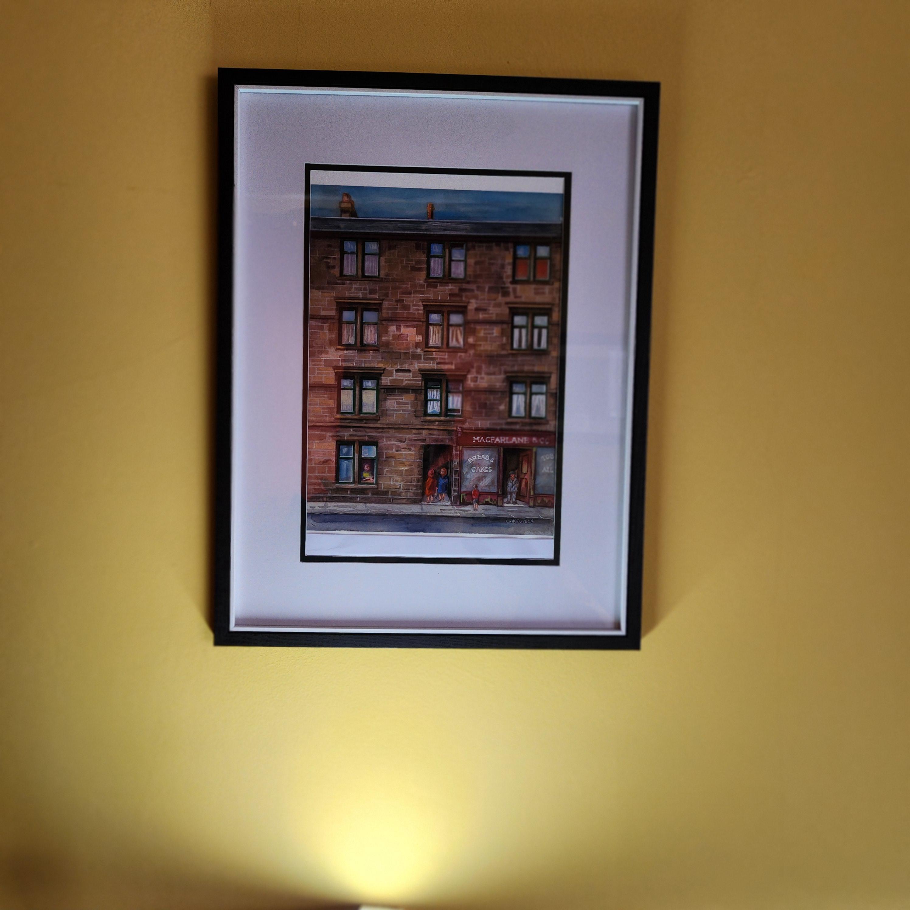 Glasgow Print of 'glasgow Tenement With Shop' by Catherine Neville ...