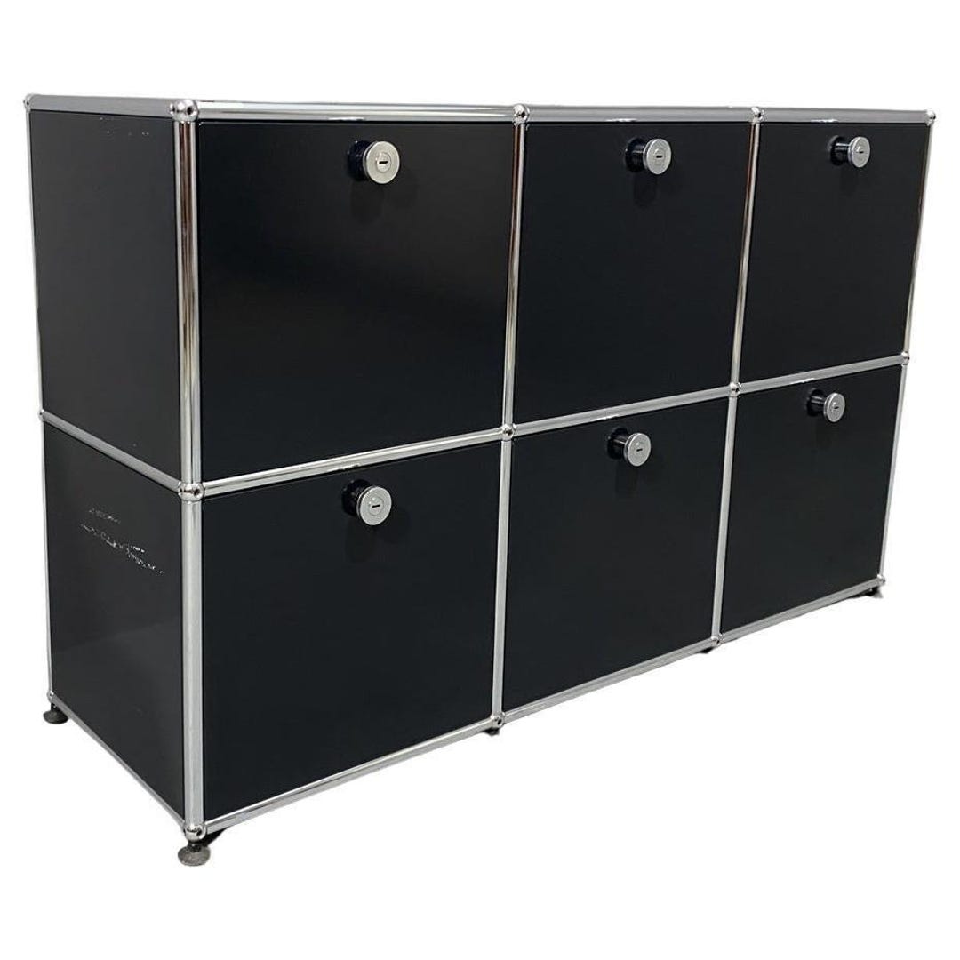 Black Metal Cabinet by Paul Schaerer and Fritz Haller for USM ...