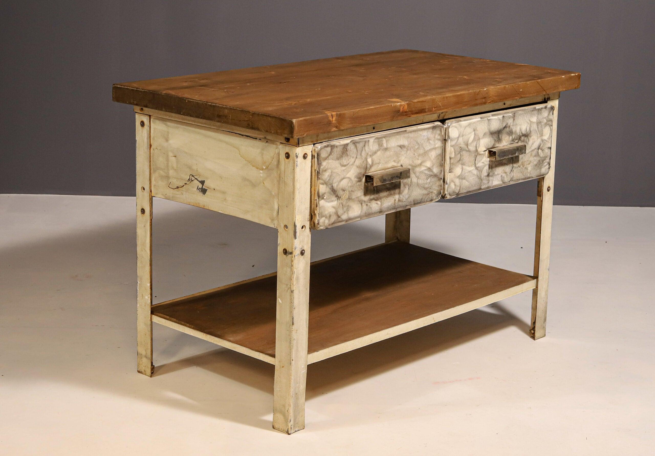Industrial Iron Kitchen Table From the 1950s, Czechoslovakia - Etsy