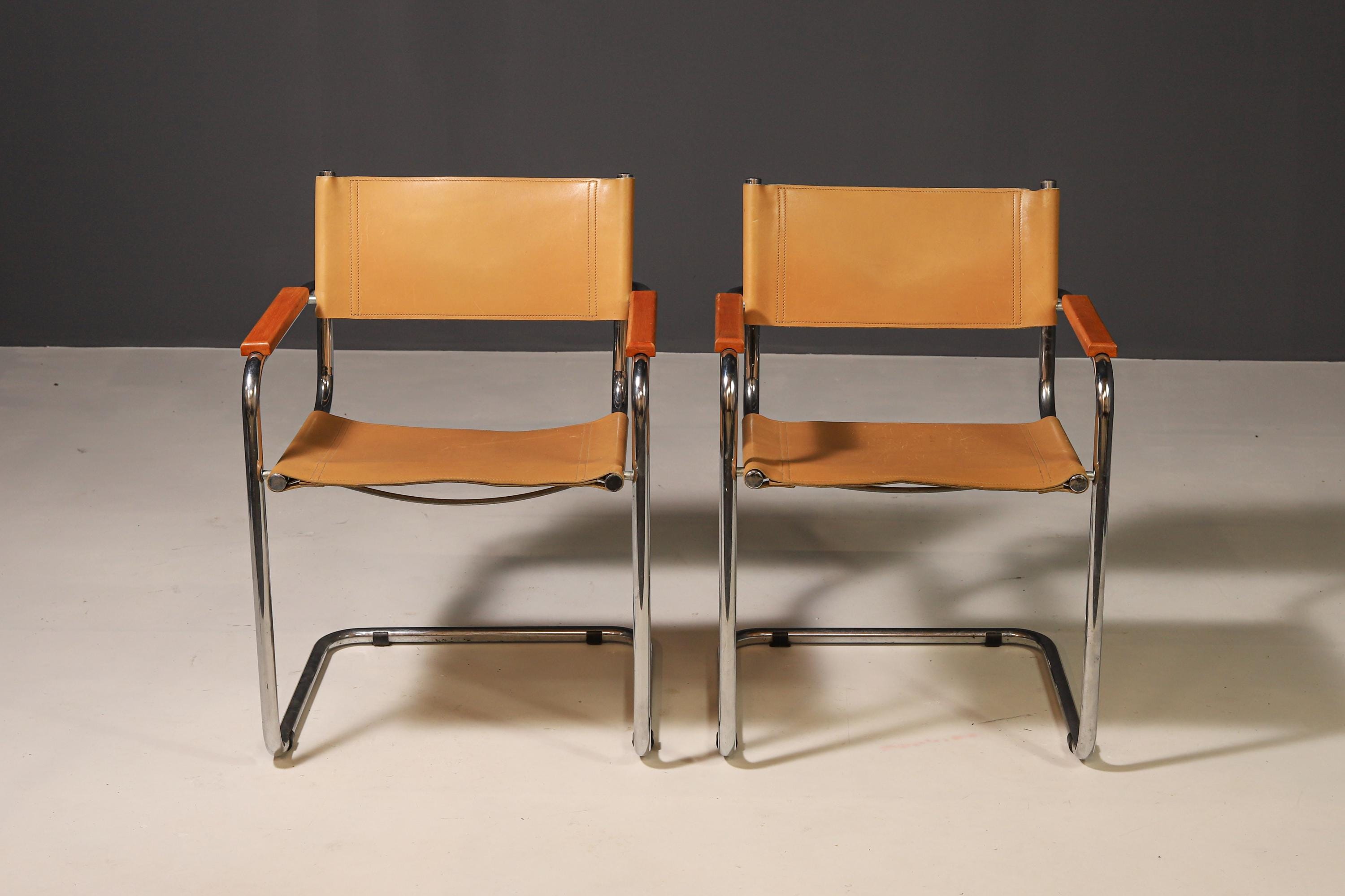 Pair of Cantilever Tubular Steel Armchairs by Marcel Breuer, 1970s - Etsy