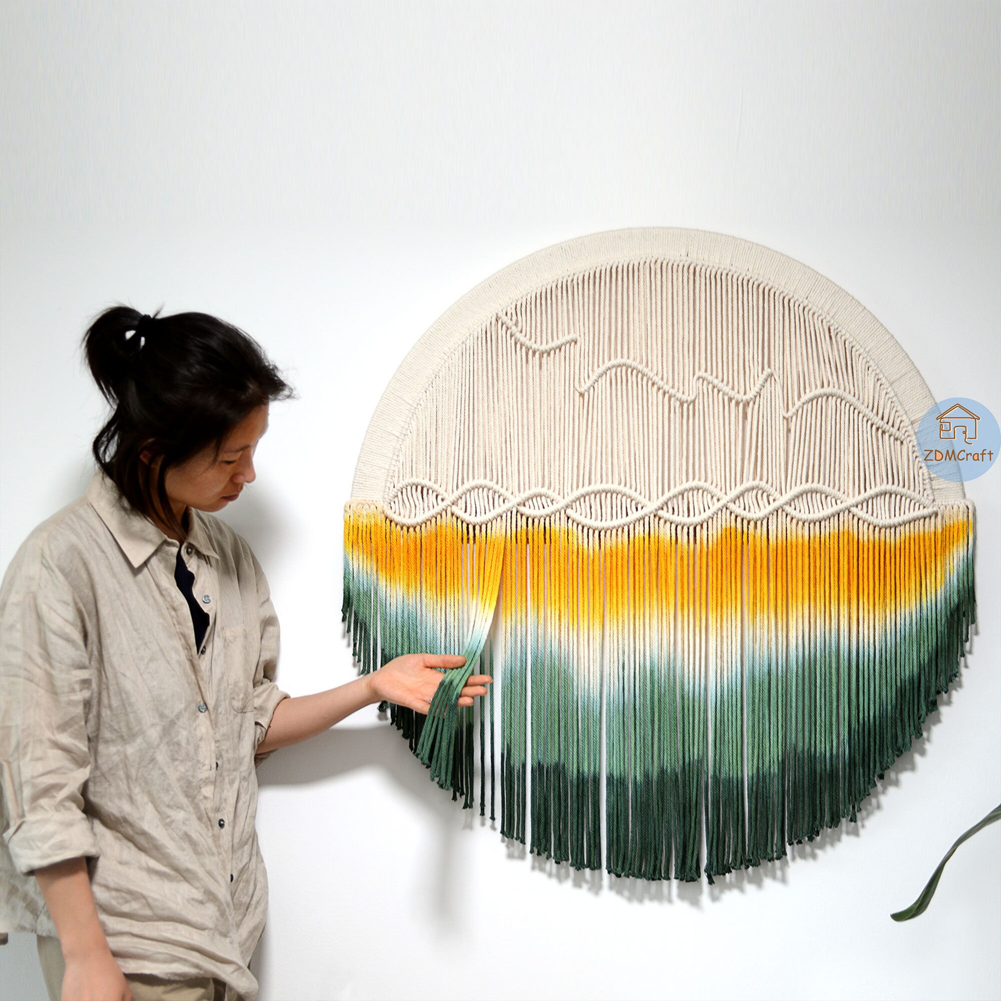 Customizable Round Macrame Wall Hanging Macrame Wall Art | Etsy