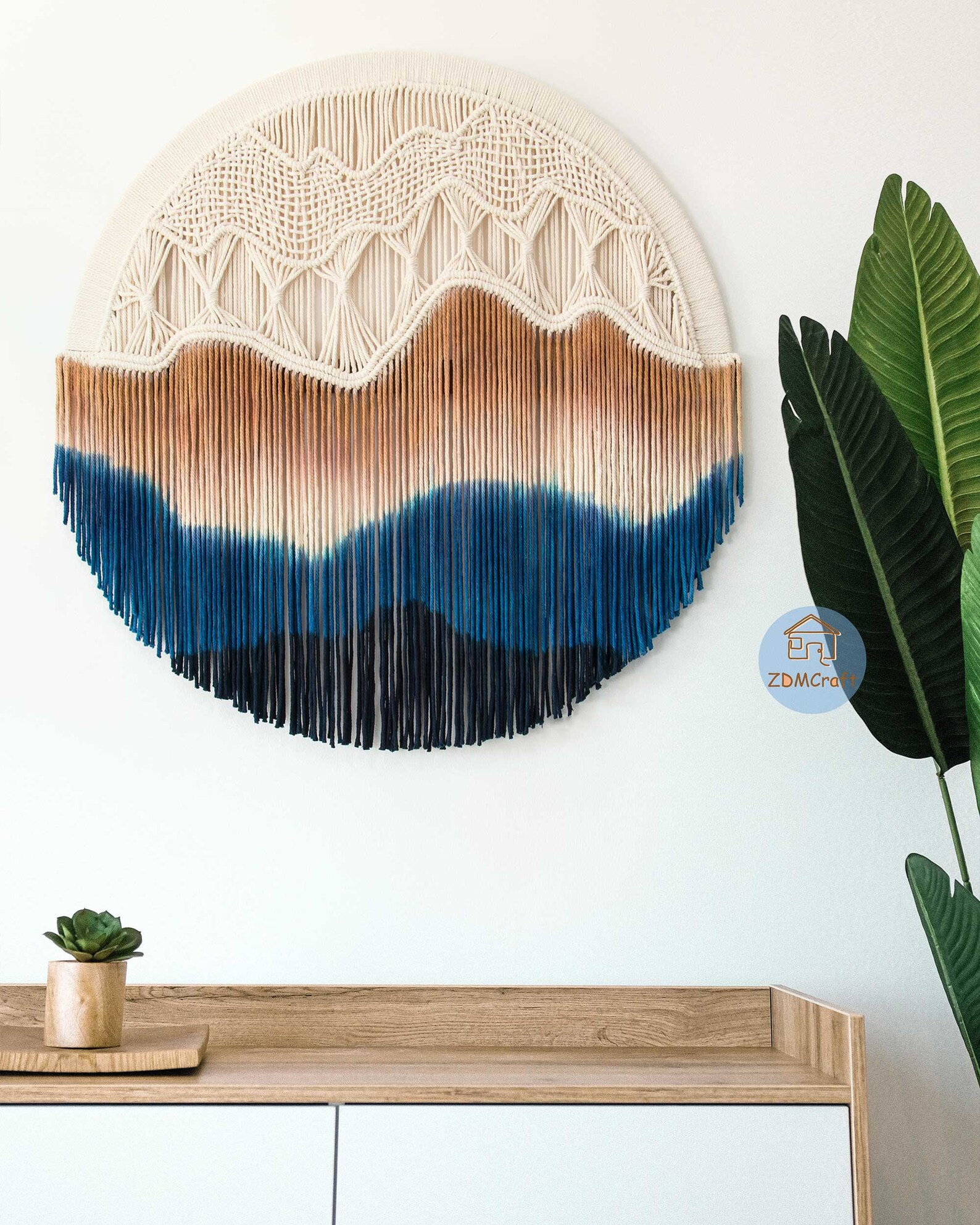 Customizable Macrame Wall Hanging Round Tapestry Circular - Etsy