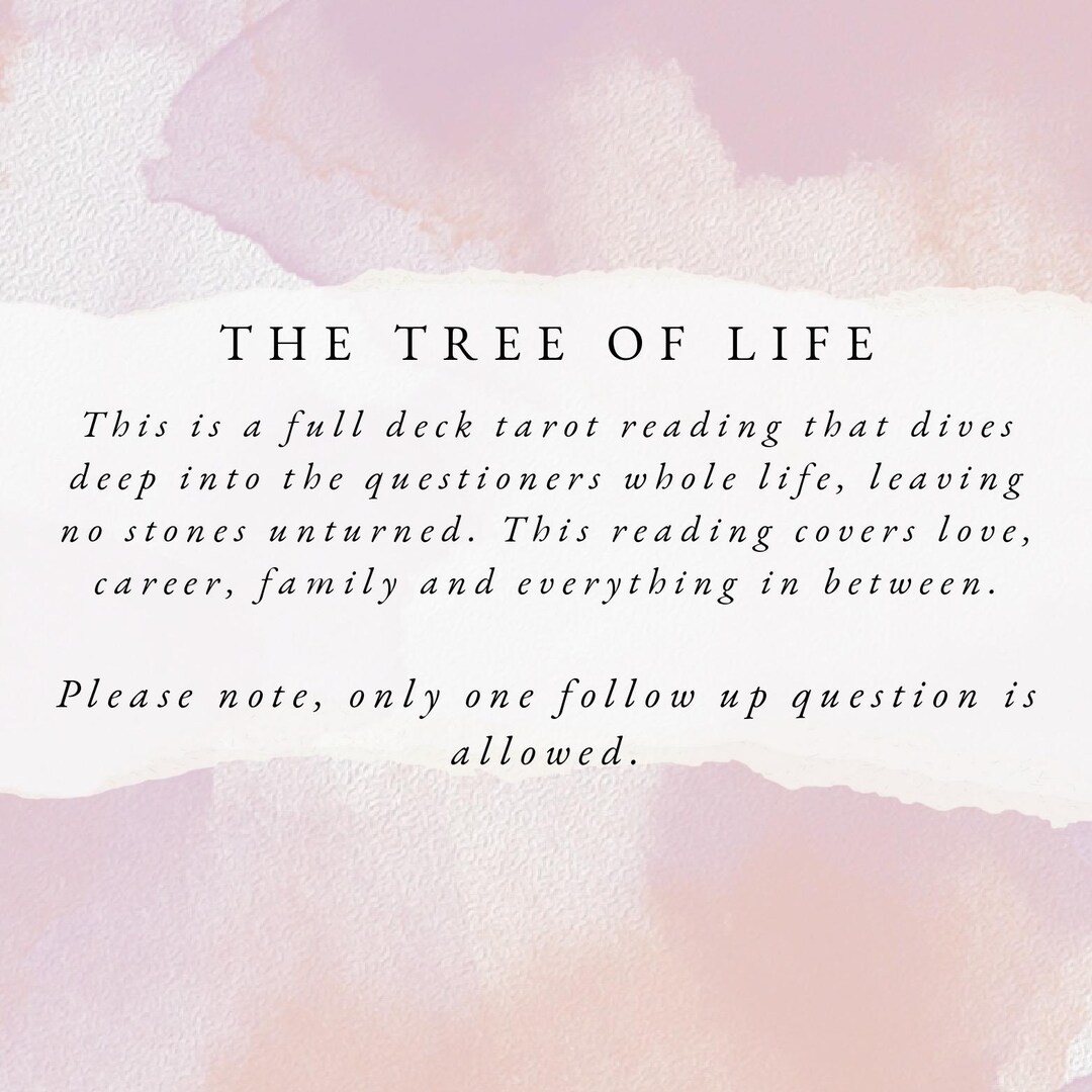 Tree of Life Tarot Reading: Whole Life Guidance - Etsy