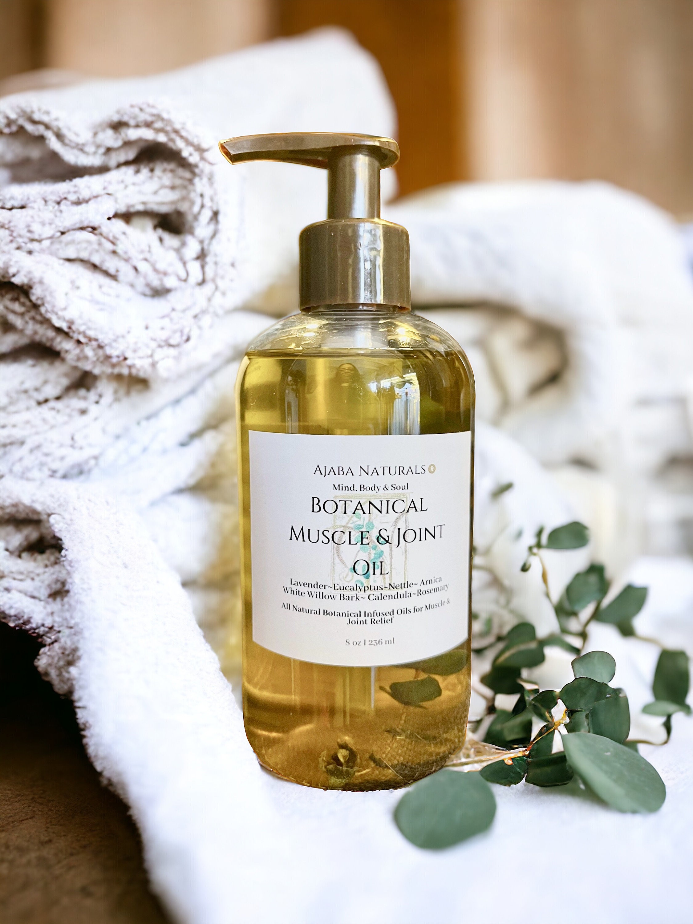 All Natural Eucalyptus & Lavender Muscle and Joint Oil - Etsy