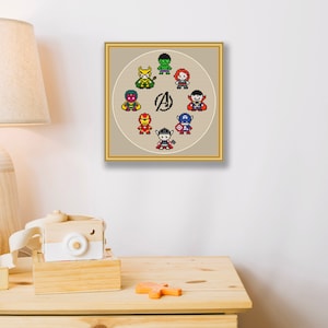 Avengers Cross Stitch Pattern PDF / Marvel Comics Superheroes Xstitch ...