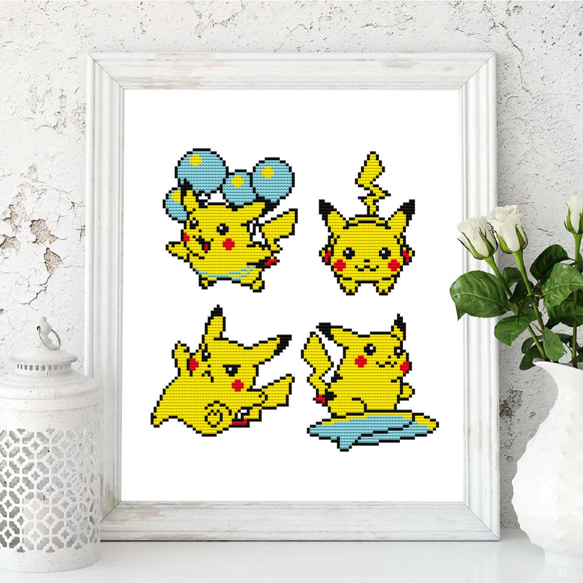 POKÉMON Pikachu Cross Stitch Pattern Modern Cross Stitch | Etsy