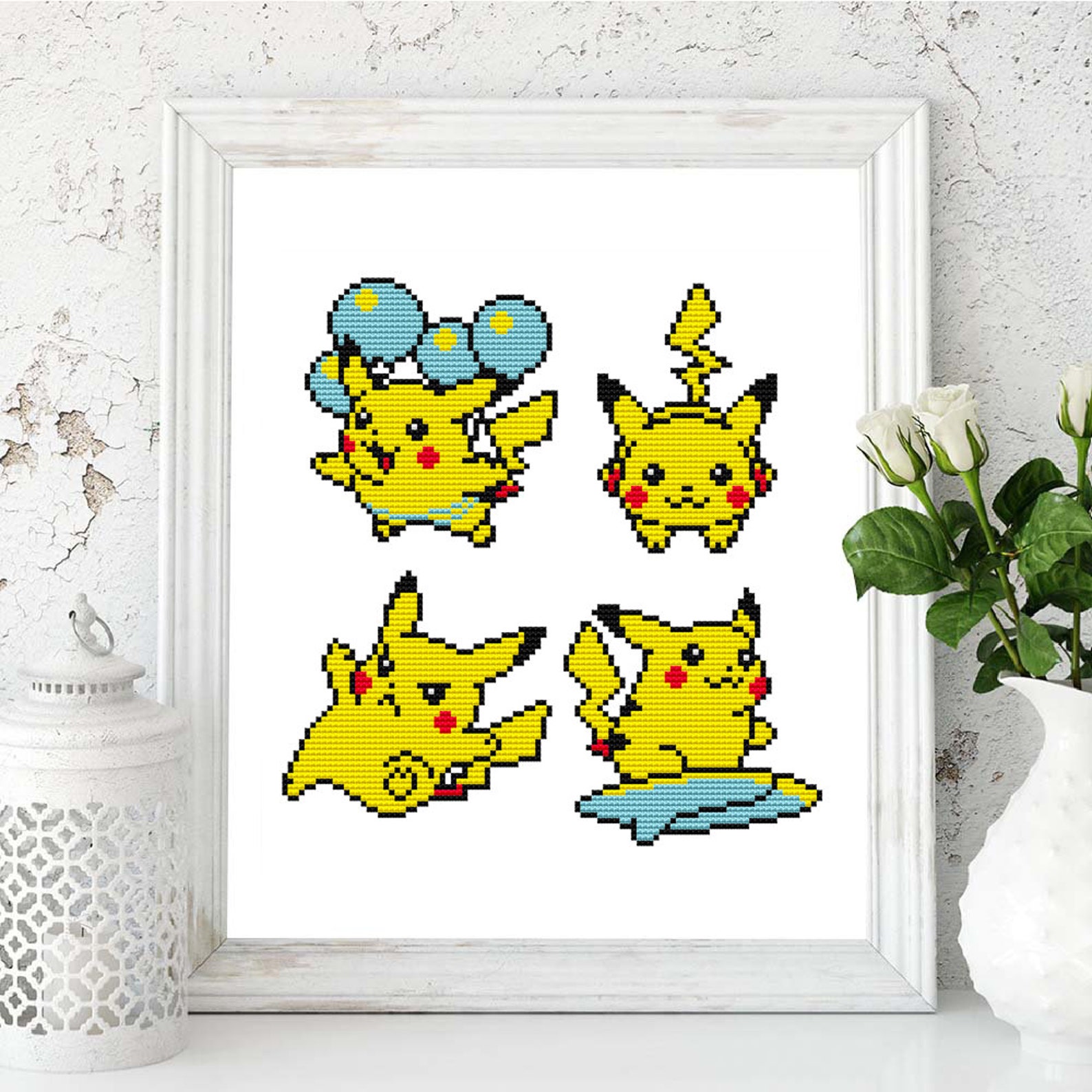 POKÉMON Pikachu Cross Stitch Pattern Modern Cross Stitch | Etsy