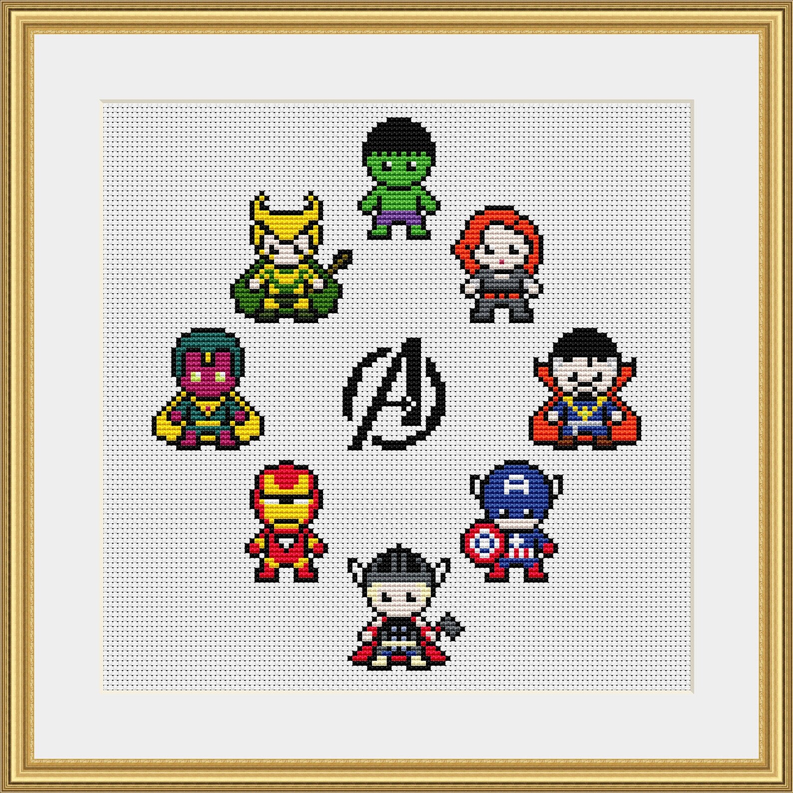 Avengers Cross Stitch Pattern PDF / Marvel Comics Superheroes Xstitch ...