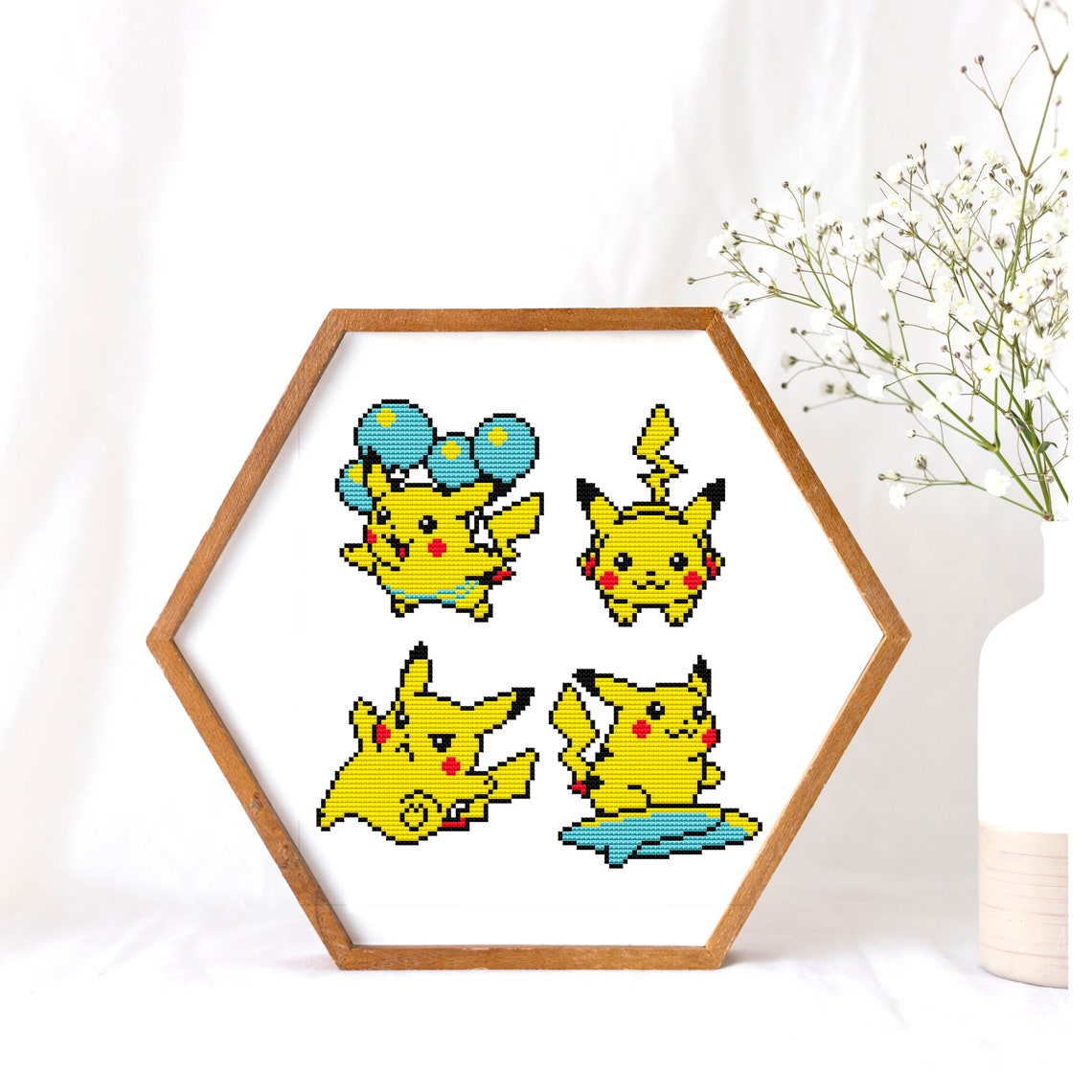 POKÉMON Pikachu Cross Stitch Pattern Modern Cross Stitch | Etsy