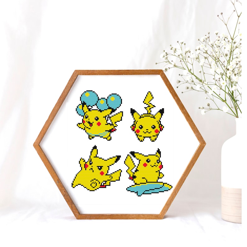 POKÉMON Pikachu Cross Stitch Pattern Modern Cross Stitch | Etsy