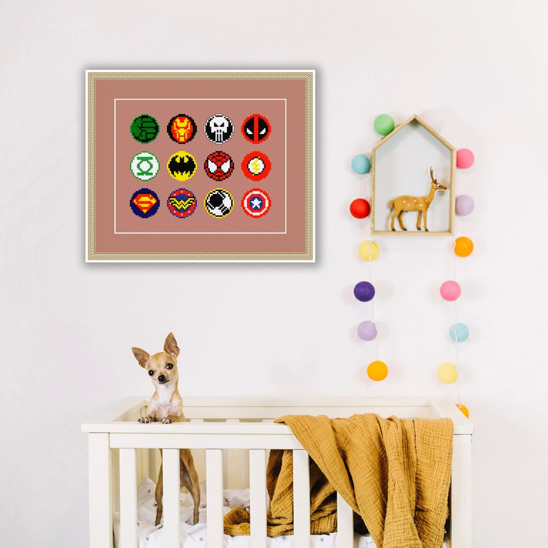 Superhero Logos Cross Stitch Pattern PDF / Marvel Comics - Etsy
