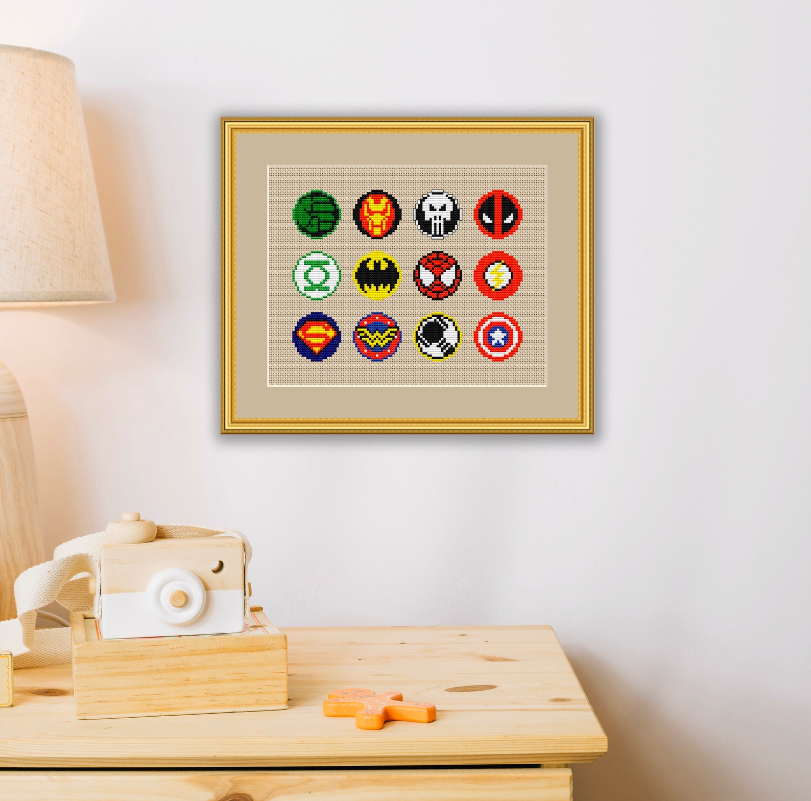 Superhero Logos Cross Stitch Pattern PDF / Marvel Comics | Etsy