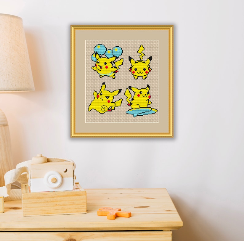 POKÉMON Pikachu Cross Stitch Pattern Modern Cross Stitch | Etsy