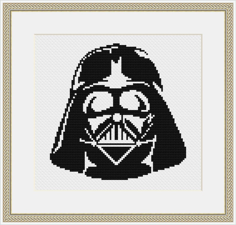 Darth Vader Cross Stitch Pattern PDF Star Wars Cross Stitch - Etsy
