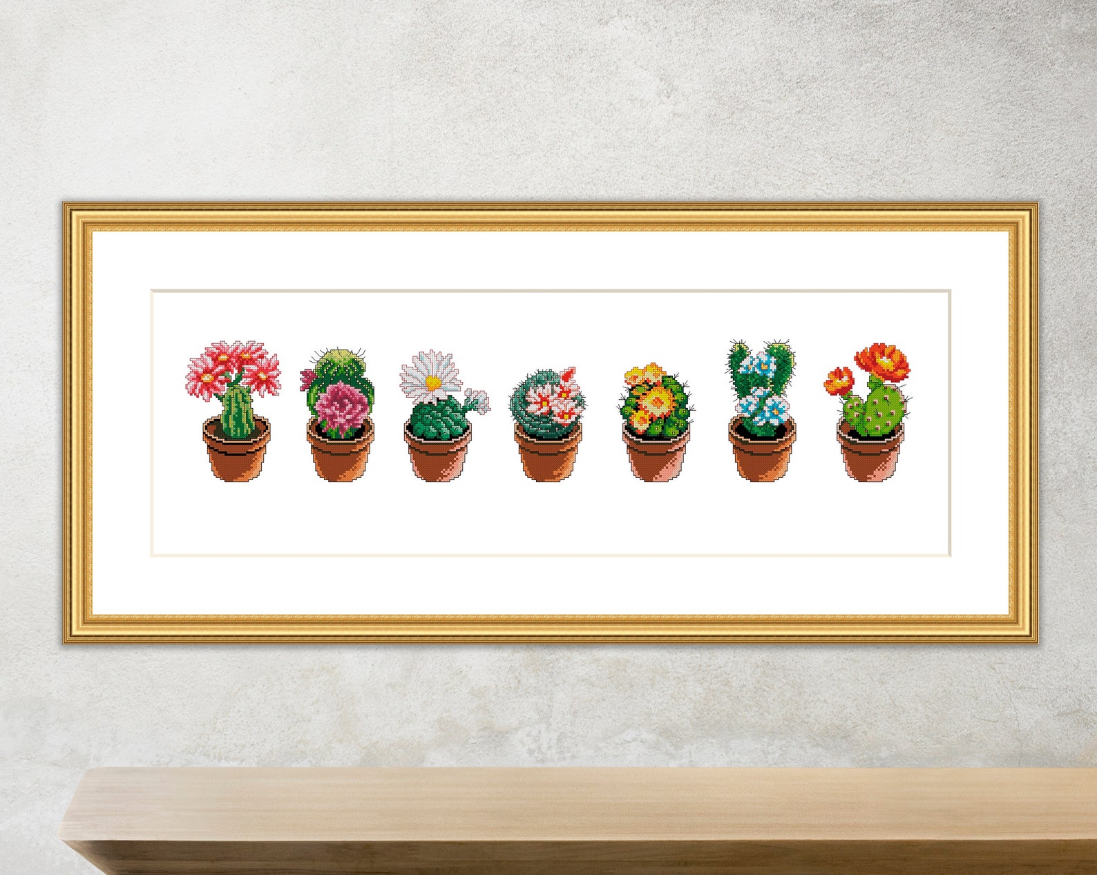 Cacti Counted Cross Stitch Pattern Plant Cross Stitch - Etsy