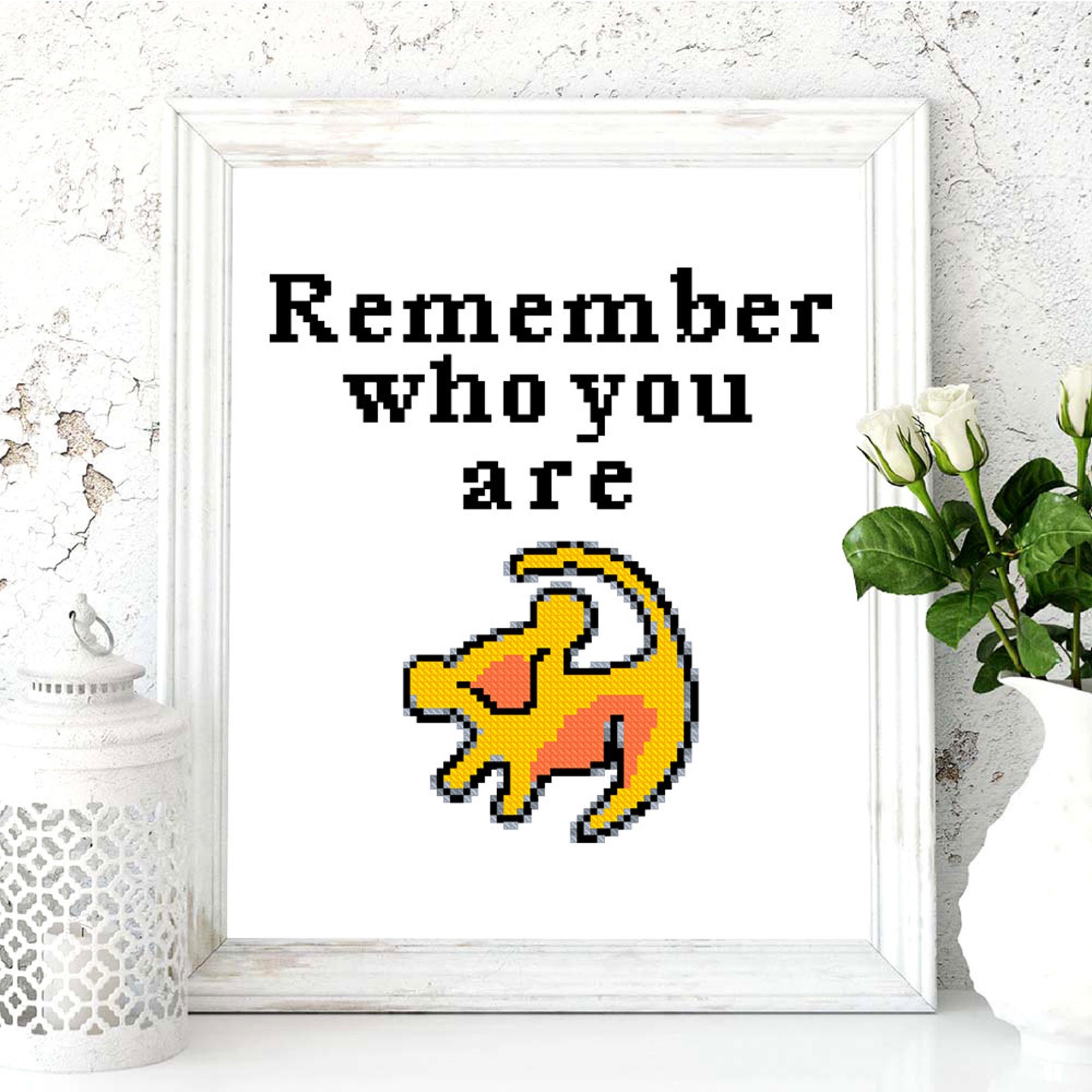 Lion King Counted Cross Stitch Pattern Simba Disney X Stitch - Etsy