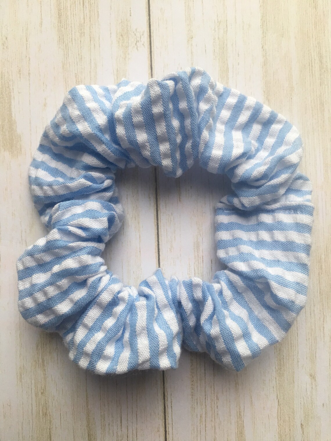 Seersucker Scrunchie Hair Scrunchie Hair Tie Preppy - Etsy