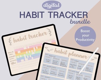 Monthly Habit Tracker | Digital Goodnotes Daily Habit Planner ...