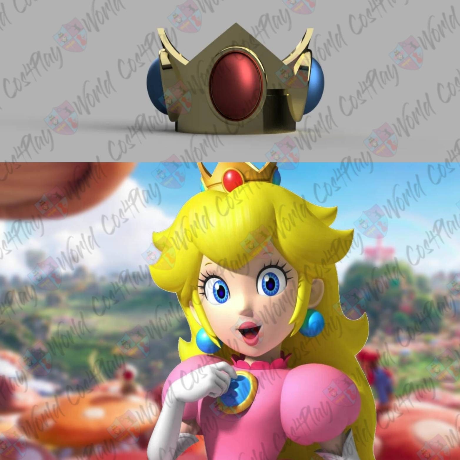 3D Printed Crown of Peach Bowsette Daisy Super Mario Bros - Etsy