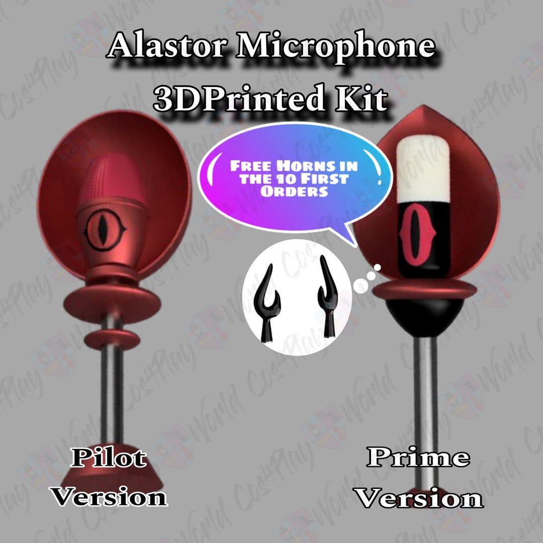 Alastor Radio Demon Microphone 3D Printed Kit Hazbin Hotel - Etsy UK