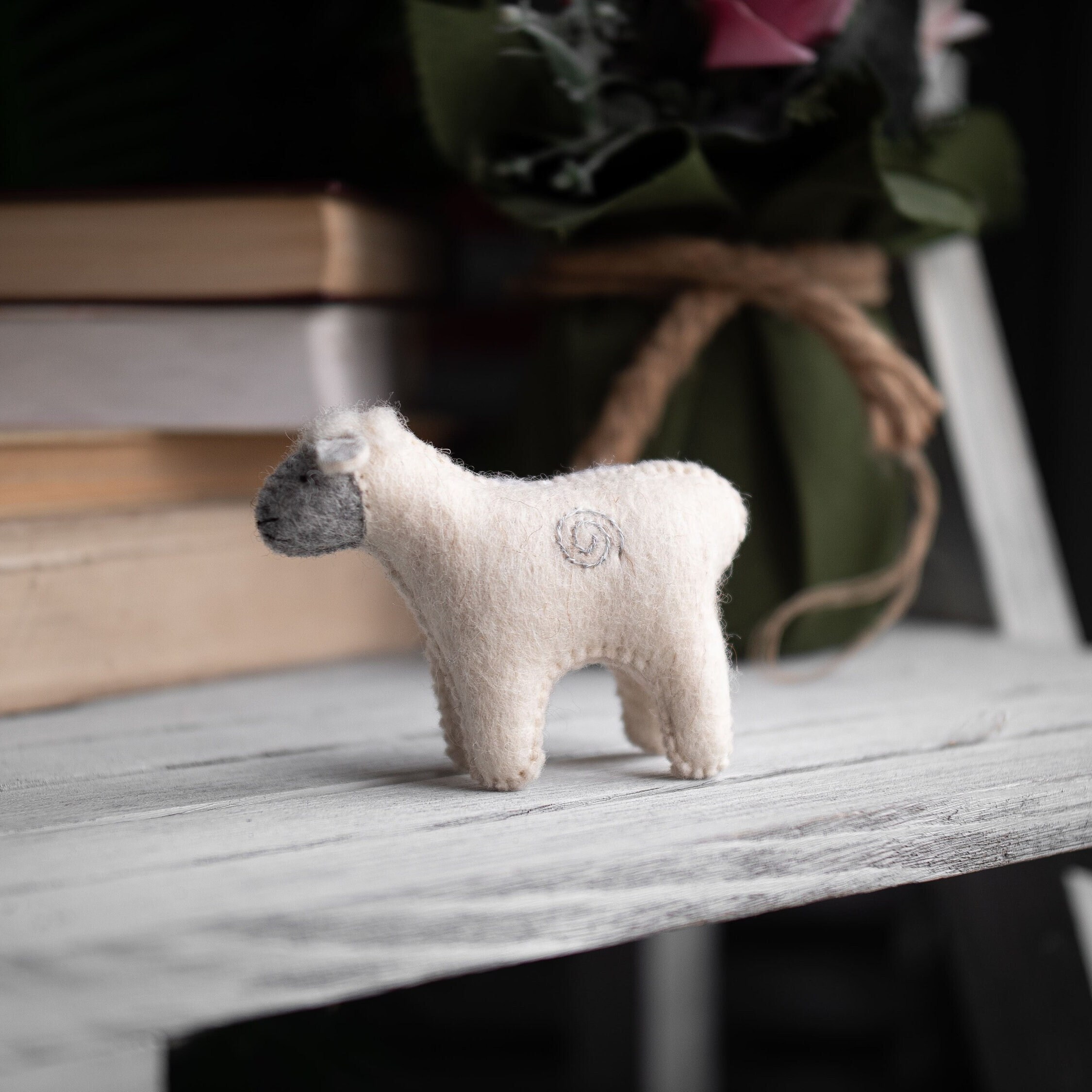 Sheep Wool Felt Ornament, Ecofriendly Felt Gifts, Hanging Mobile Sheep ...
