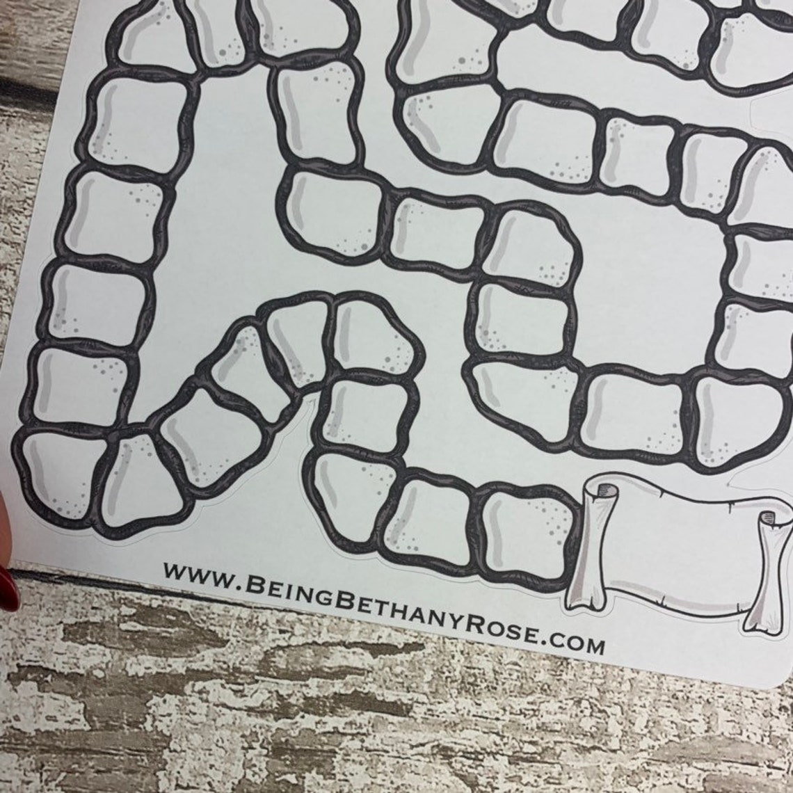 Game Board Path Tracker bullet Journal Style Planner Stickers - Etsy