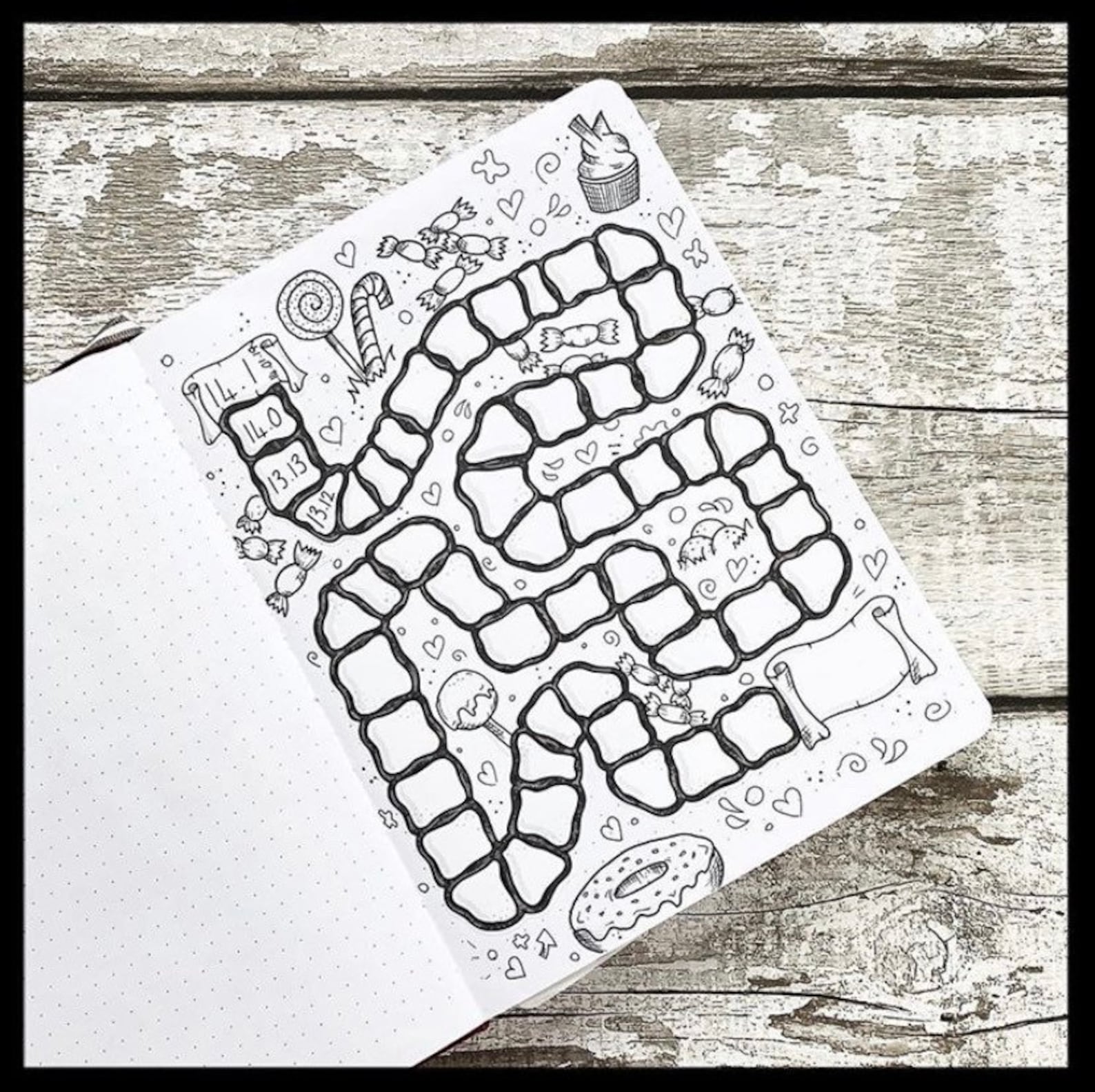 Game Board Path Tracker bullet Journal Style Planner Stickers - Etsy UK