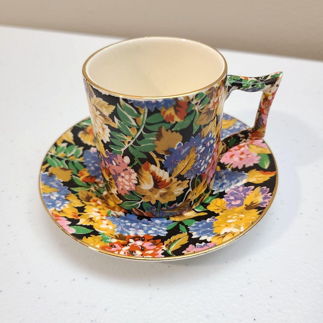 Vintage James Kent Fenton Hydrangea Teacup & Saucer Set - Etsy