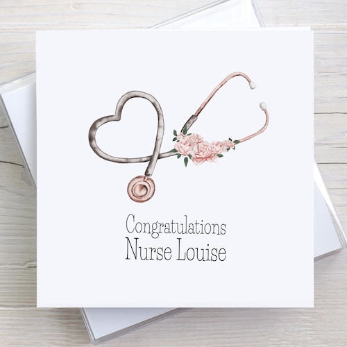 Congratulations Card for Nurse Personalised Nurse Card New - Etsy UK