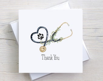Vet Thank You Card - Etsy