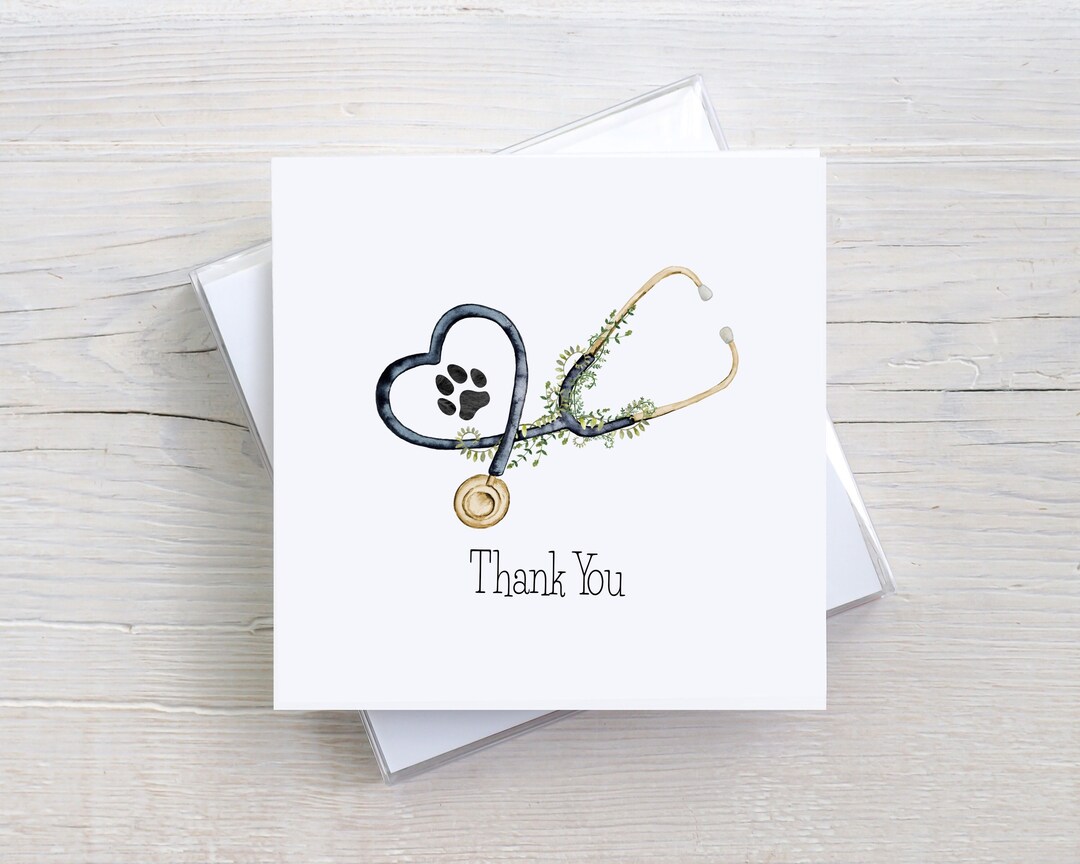 Personalised Thank You Vet Card Thank You Card - Etsy