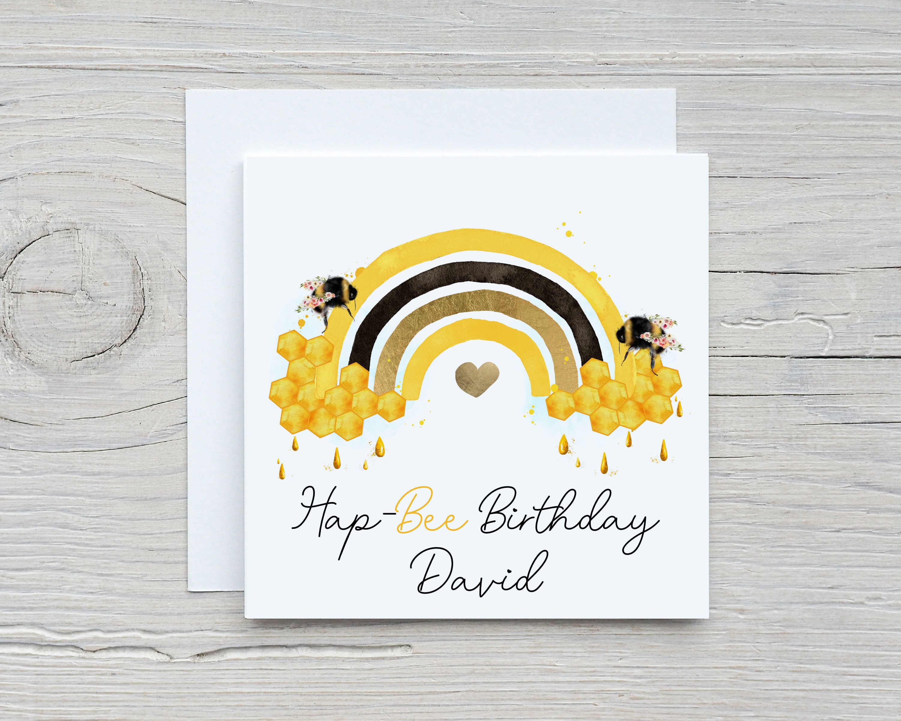 Happy Birthday Card Hap-bee Birthday Bee Lover Gift - Etsy UK