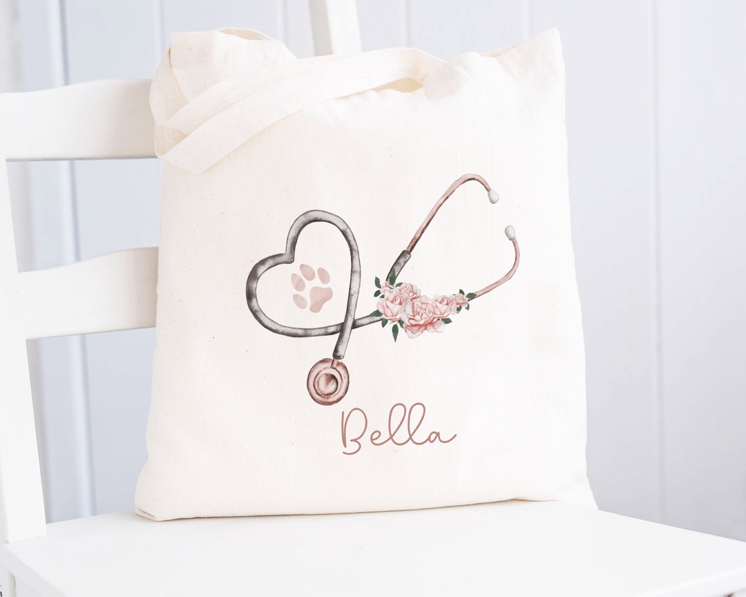 Personalised Vet Tote Pink Stethoscope Bag for Vet Veterinary ...