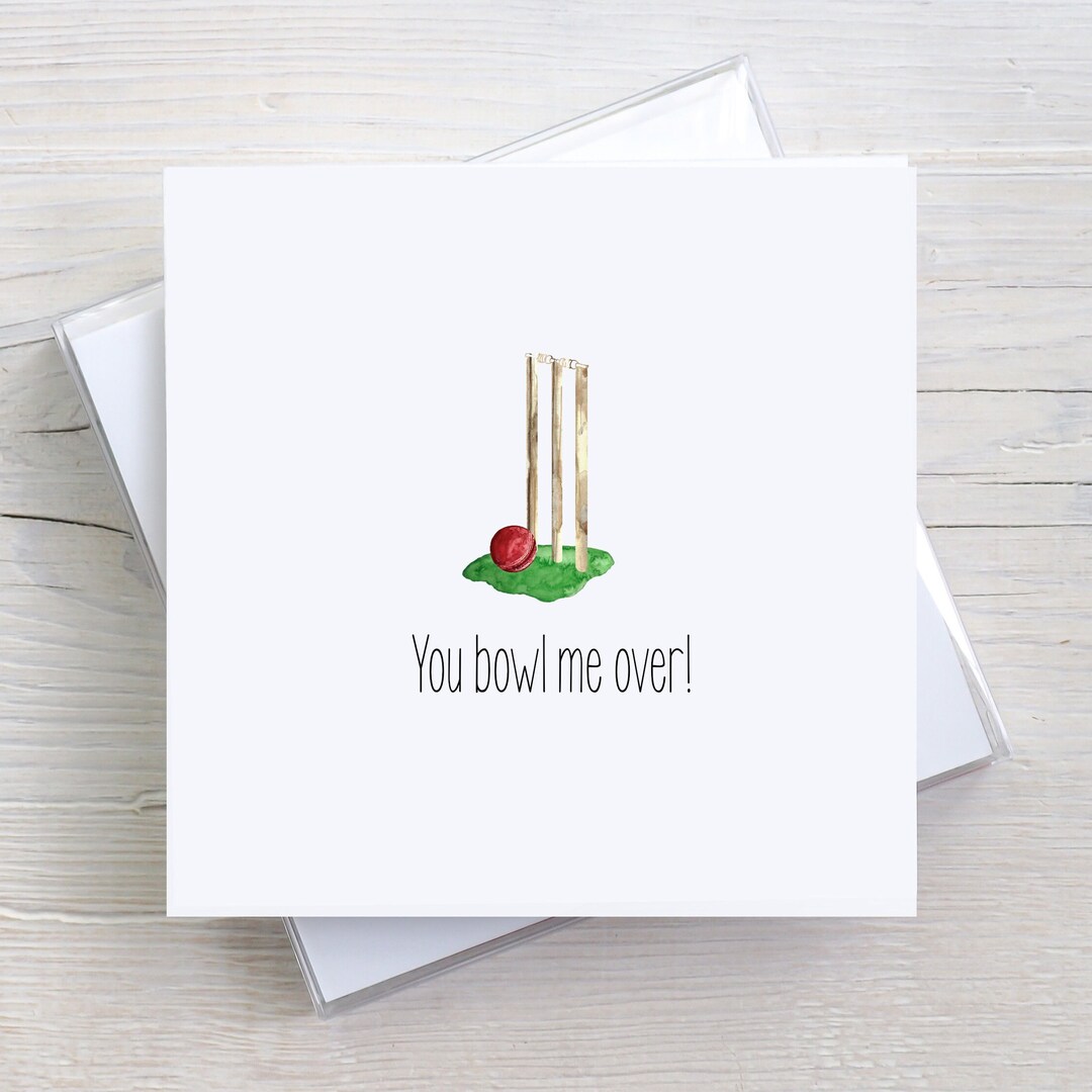 Personalised Cricket Valentines Card | Card for Cricket Lover | Cricket ...