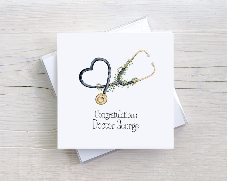 Congratulations Card for Doctor Personalised Doctor Card - Etsy
