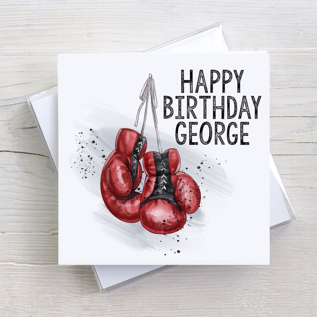 Personalised Boxing Card | Happy Birthday Card | Gift for Boxing Lover ...