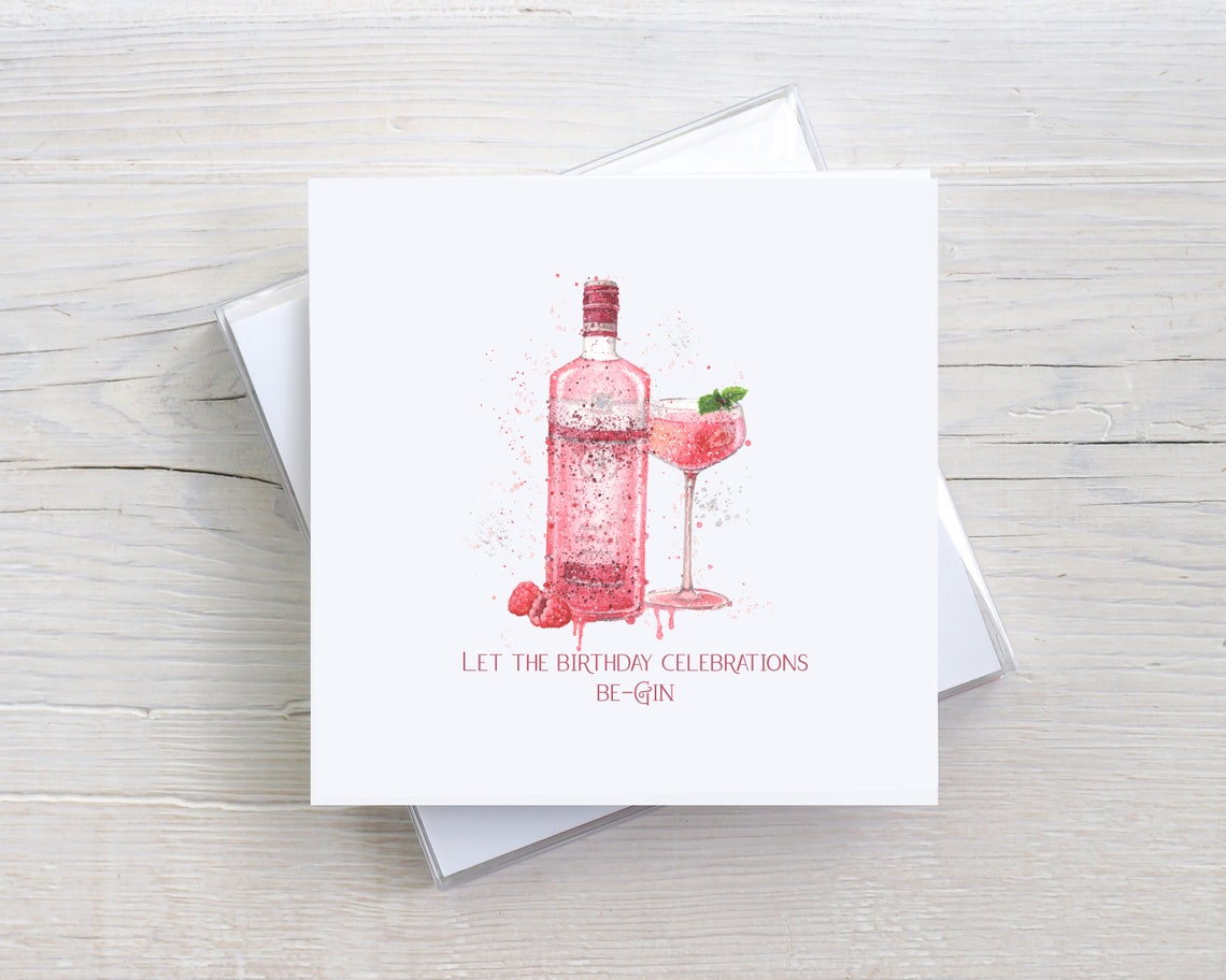 Personalised Gin Birthday Card | Gin Lover Gift | Let the Birthday ...
