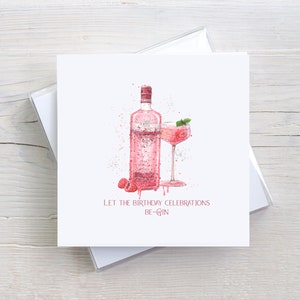 Personalised Gin Birthday Card | Gin Lover Gift | Let the Birthday ...