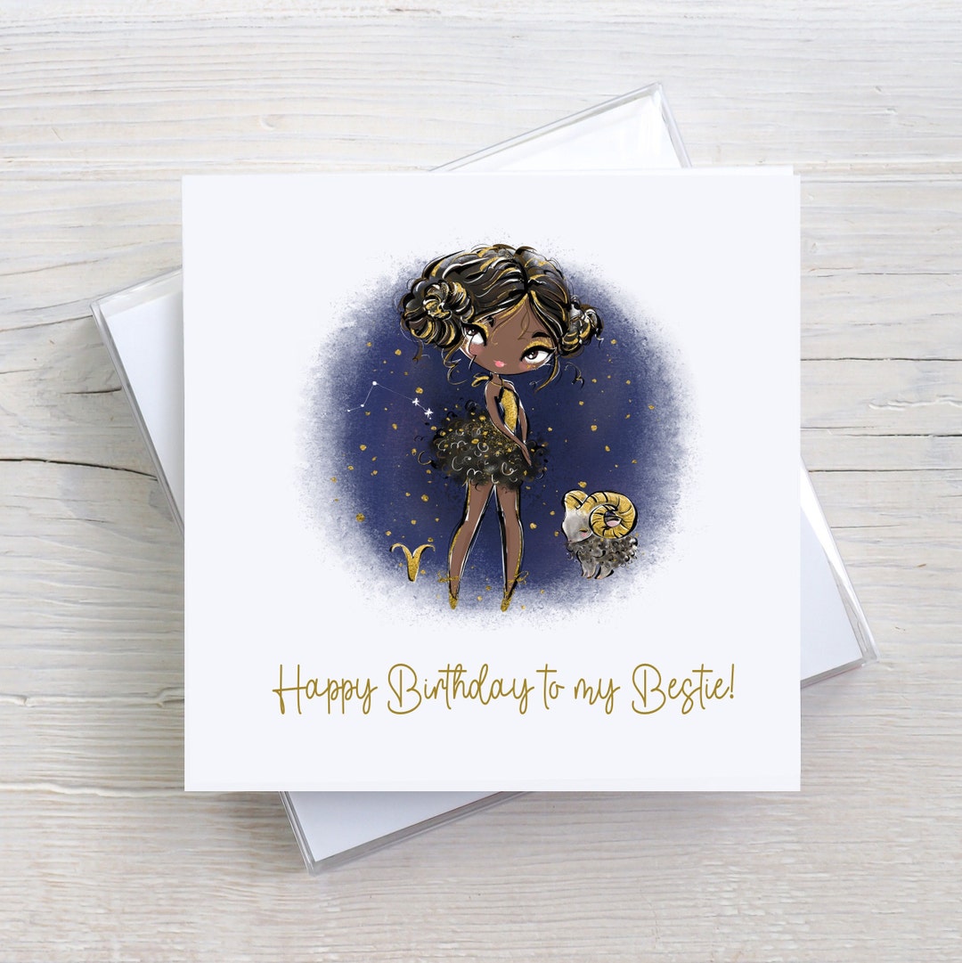 Personalised Star Sign Birthday Card Happy Birthday Card Custom Zodiac ...