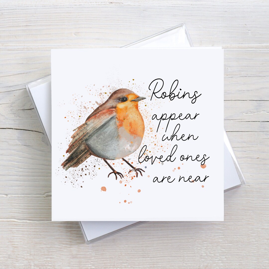 Robin Card Robins Appear When Loved Ones Are Near With Sympathy Card in ...
