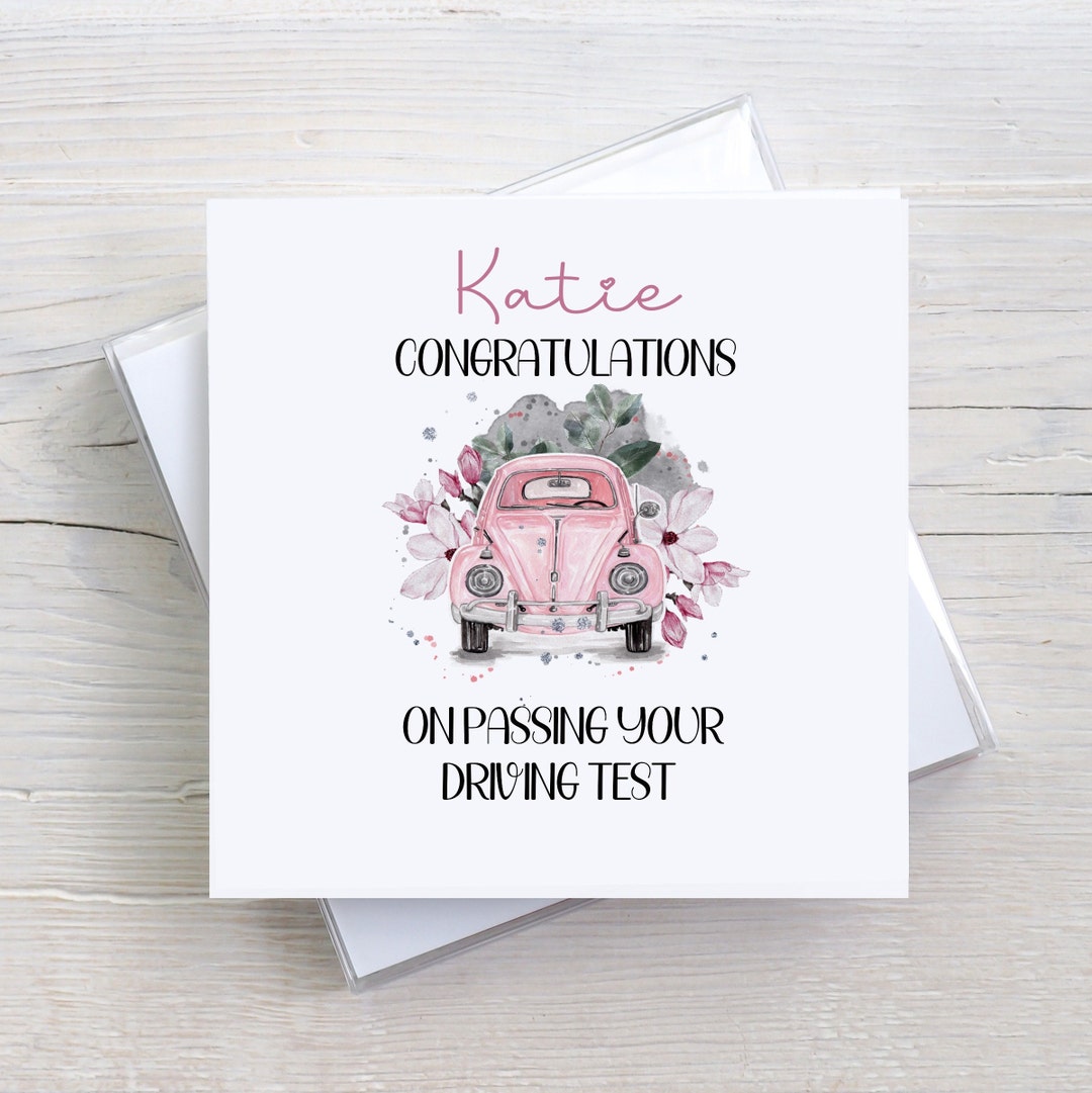 Congratulations on Your Driving Test Card | Personalised ...