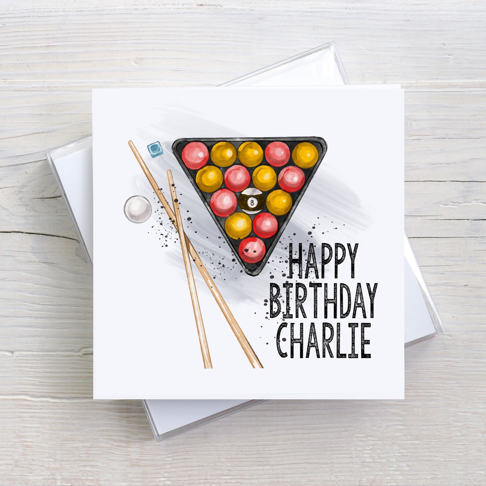 Personalised Snooker Birthday Card Pool Card Gift for Pool - Etsy