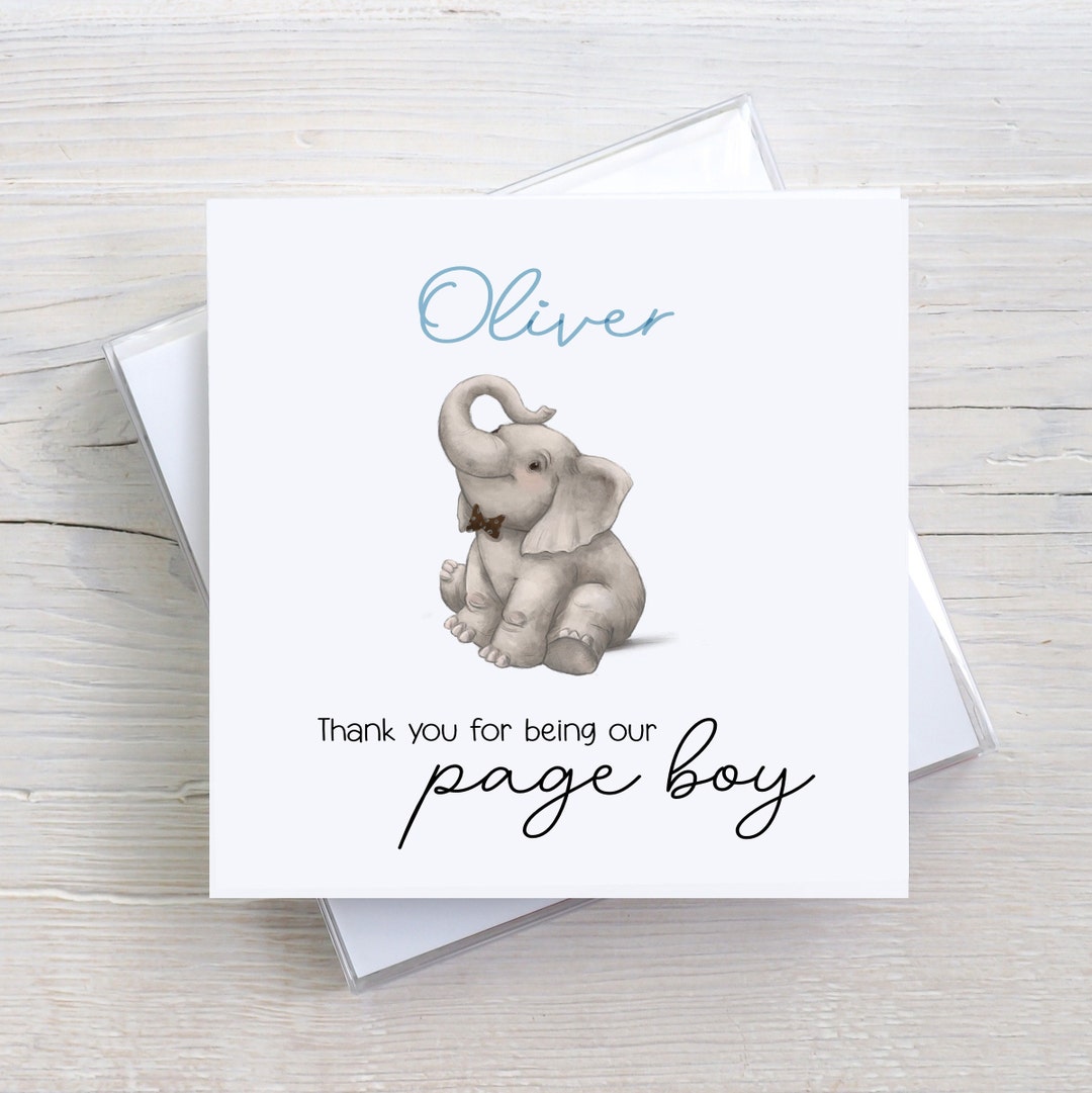 Personalised Page Boy Card | Thank You for Being Our Page Boy Card ...