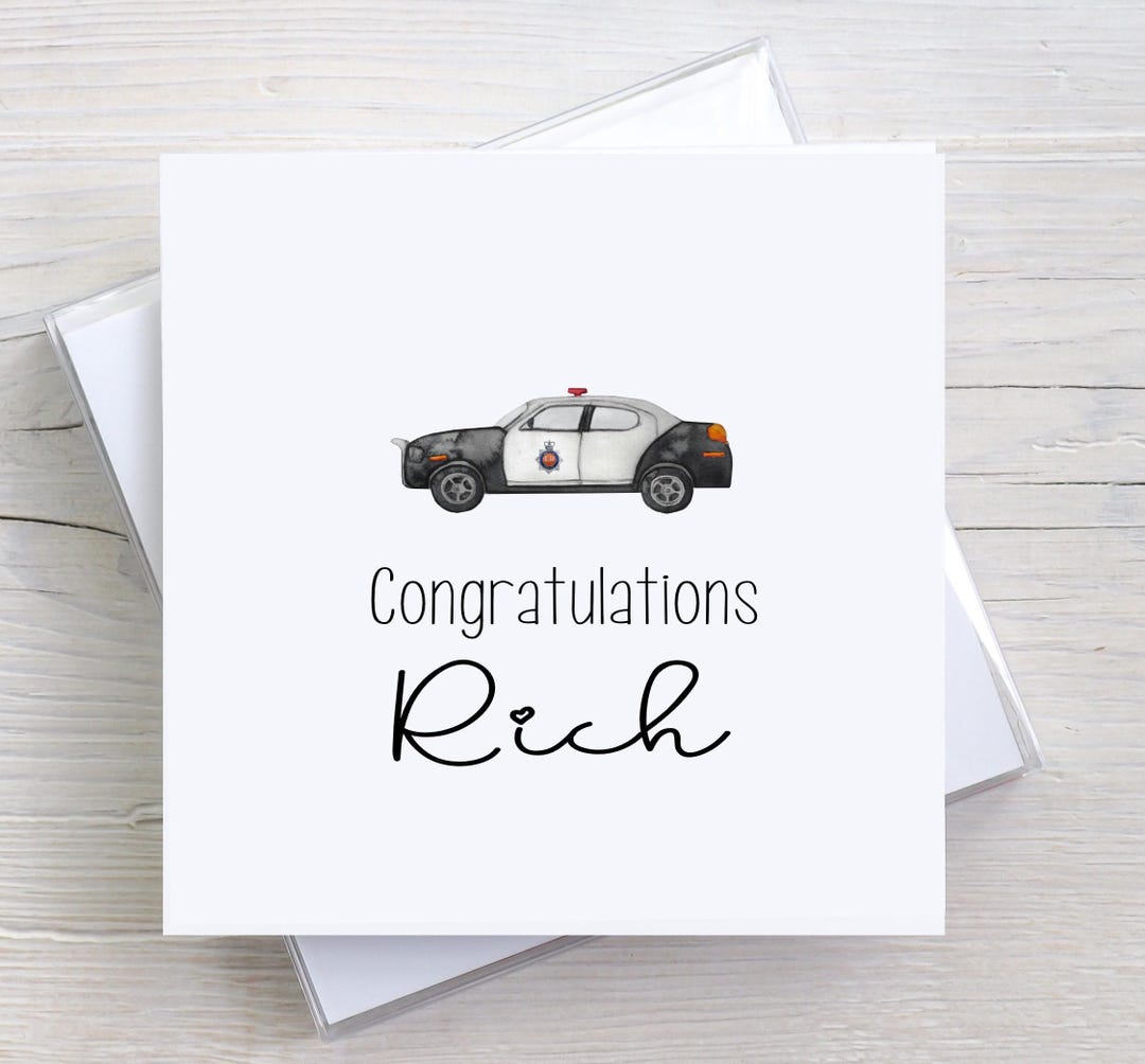 Congratulations Card for Police Officer | Personalised Police Card ...
