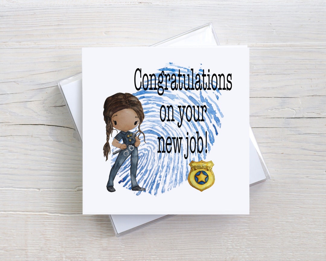 Personalised Police Card | New Job Card | Passing Out Card | Card for ...
