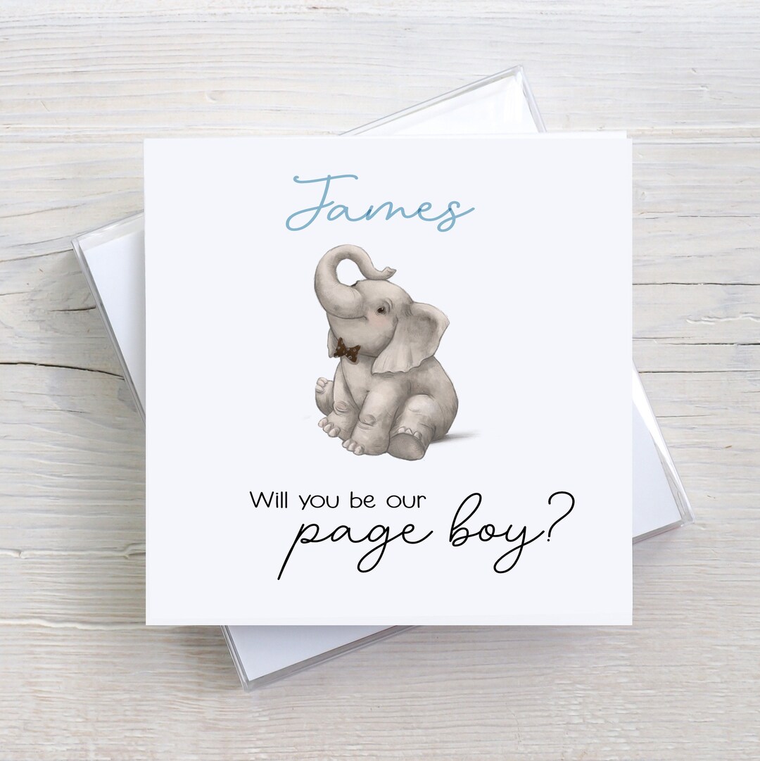 Personalised Page Boy Card | Page Boy Proposal Keepsake Card | Will You ...