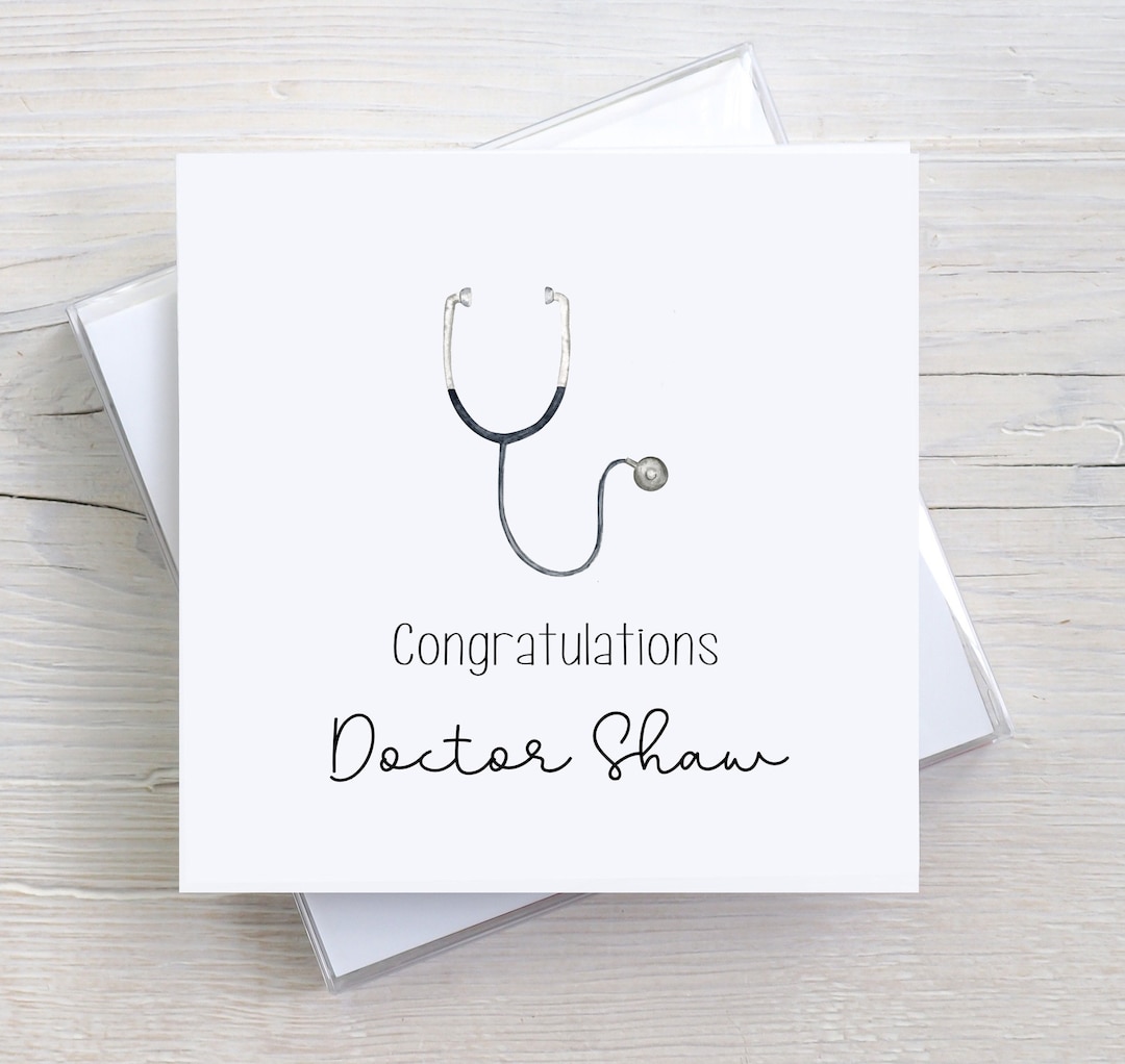 Congratulations Card for Doctor | Personalised Doctor Card | New Job ...