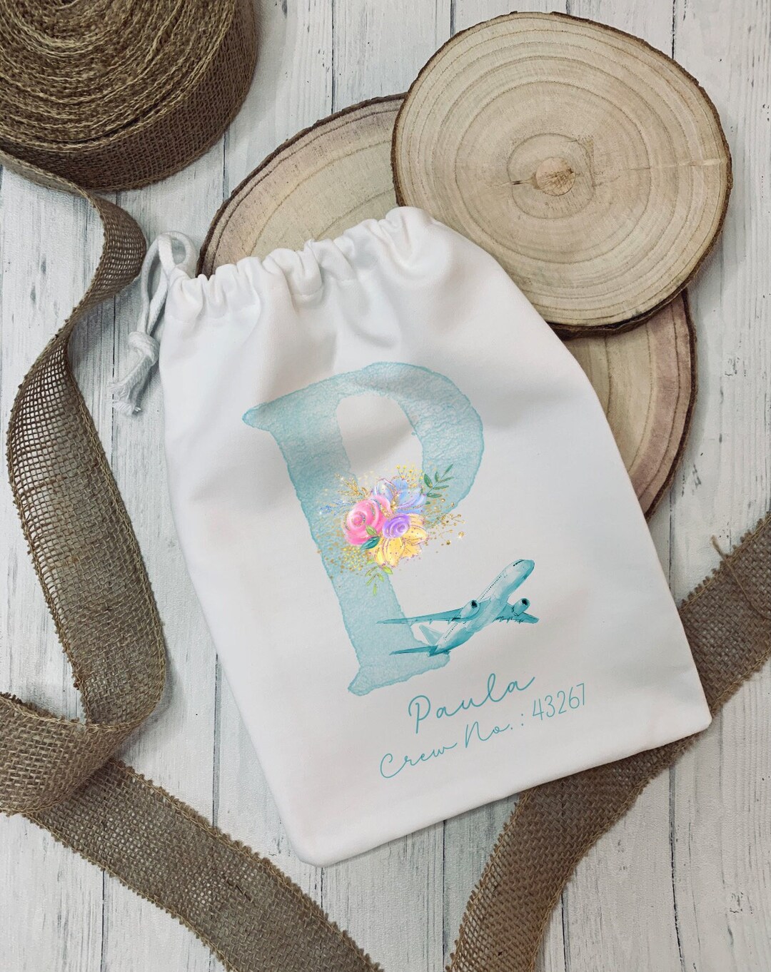 Personalised Cabin Crew Bag Crew Shoes Bag Gift for Flight Attendant ...