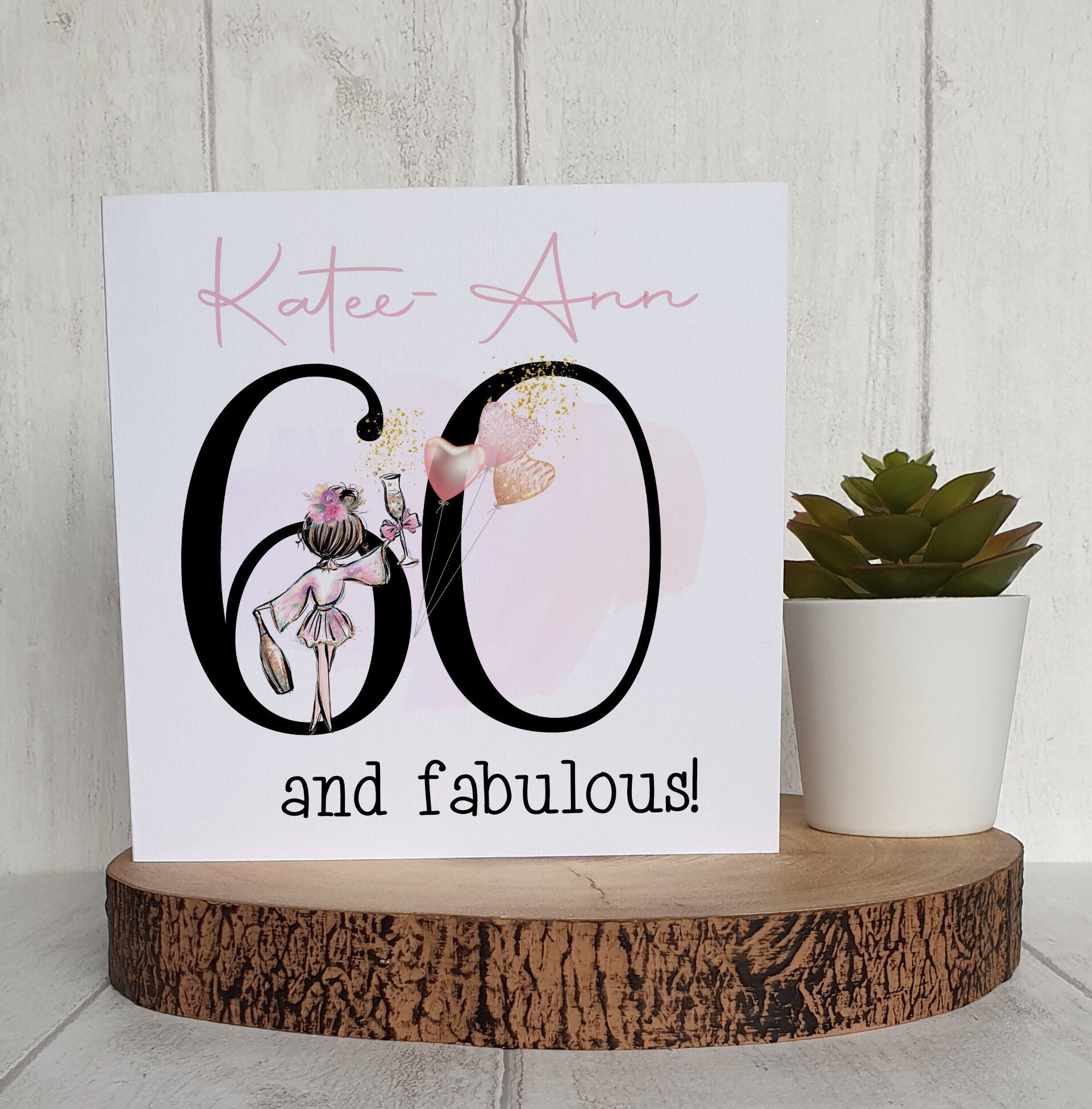 60th Birthday Card Personalised Sixtieth Card - Etsy UK